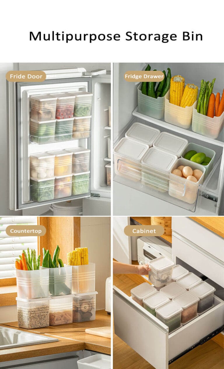 Frosted Fridge Door Storage Bin With Lid – Franc Select